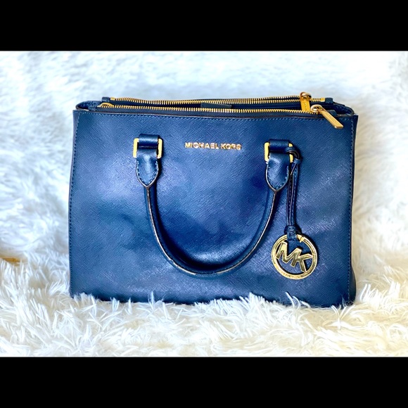 Michael Kors | Bags | Michael Kors Blue Handbag | Poshmark